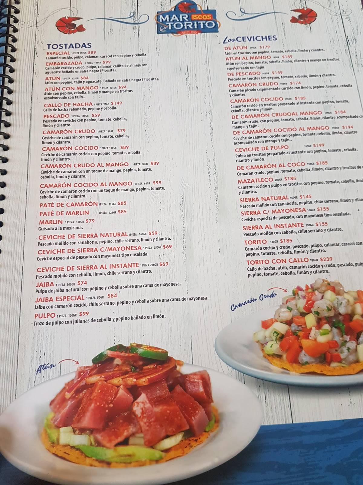 Carta del restaurante Mariscos El Torito La Marina, Mazatlán, Av. del ...