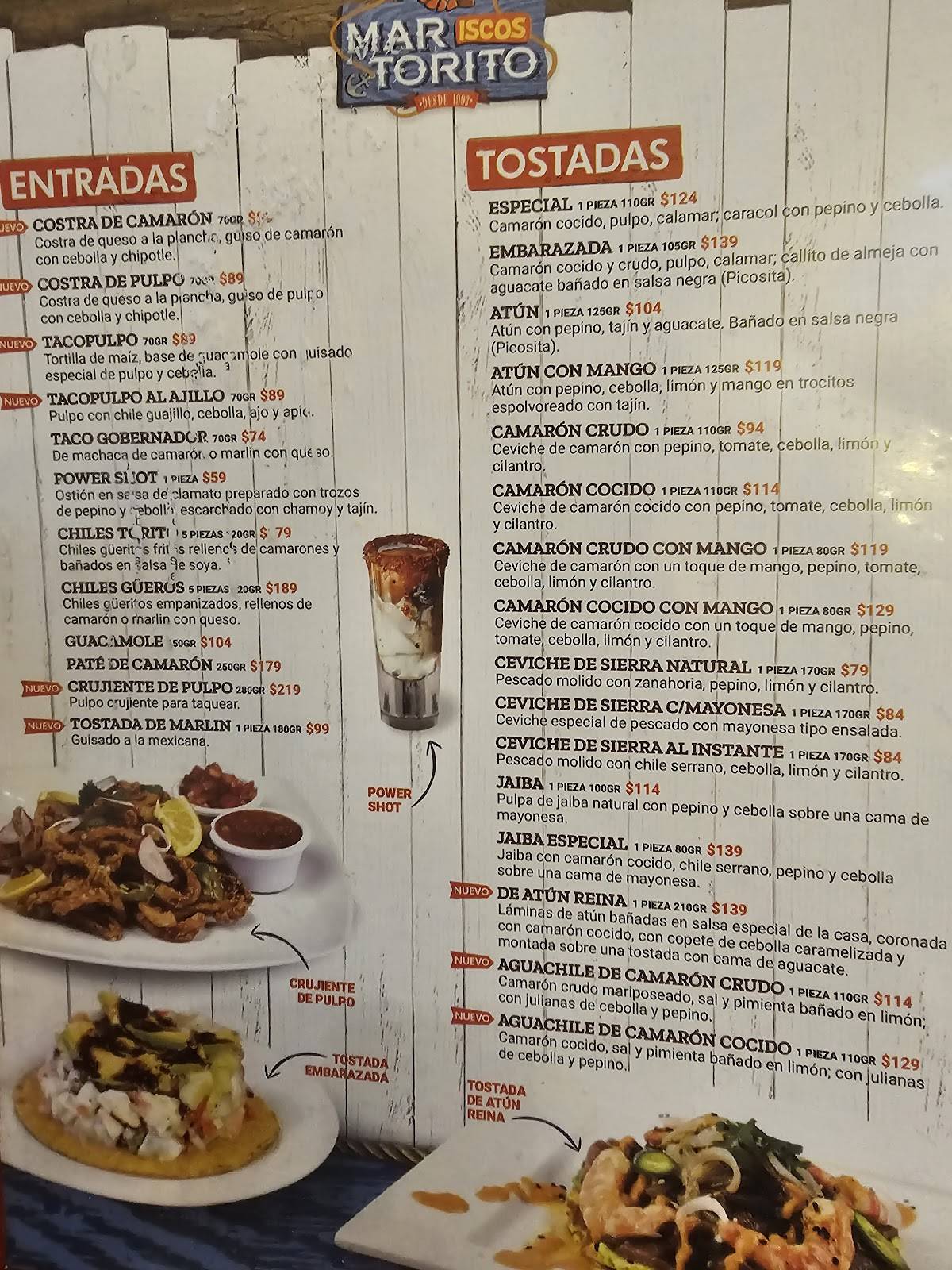 Carta del restaurante Mariscos El Torito La Marina, Mazatlán, Av. del ...