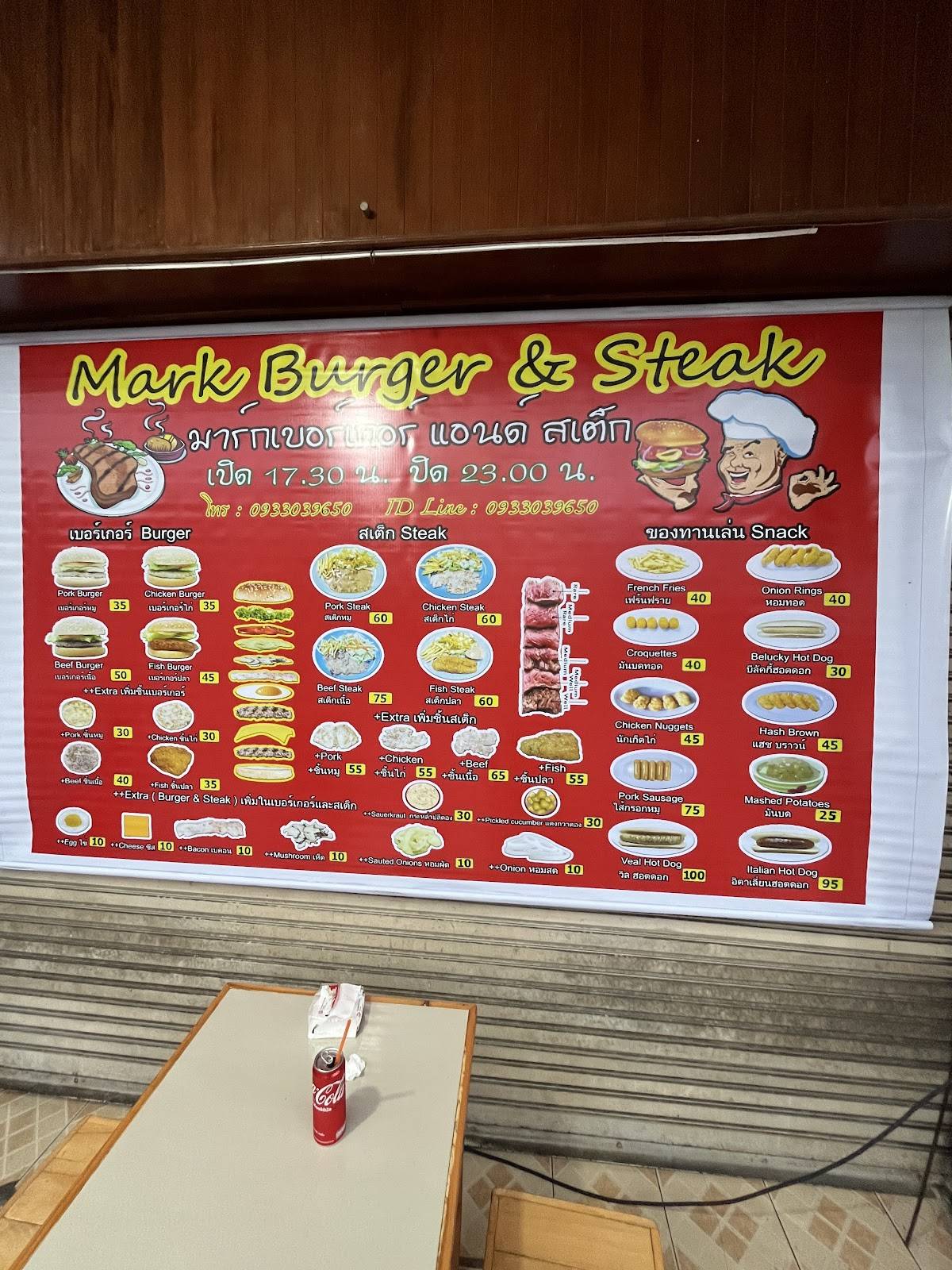 Carta del restaurante Mark Burger & Steak (มาร์กเบอร์เกอร์ แอนด์ สเต็ก ...