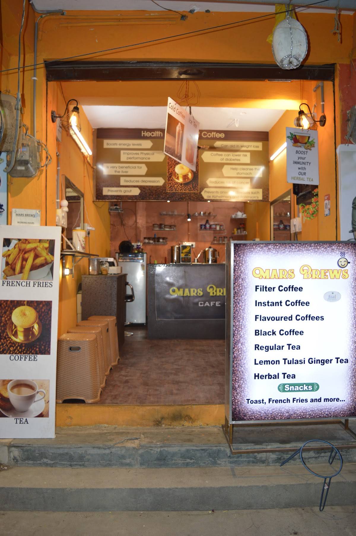 Menu at Mars Brews Cafe Best Coffee shop, Hyderabad