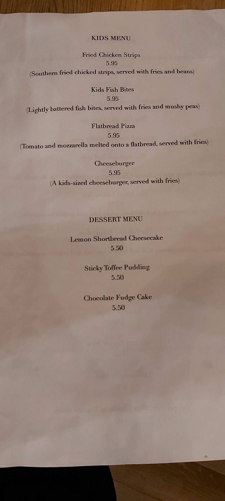 Menu at Marsden Grotto pub & bar, South Shields