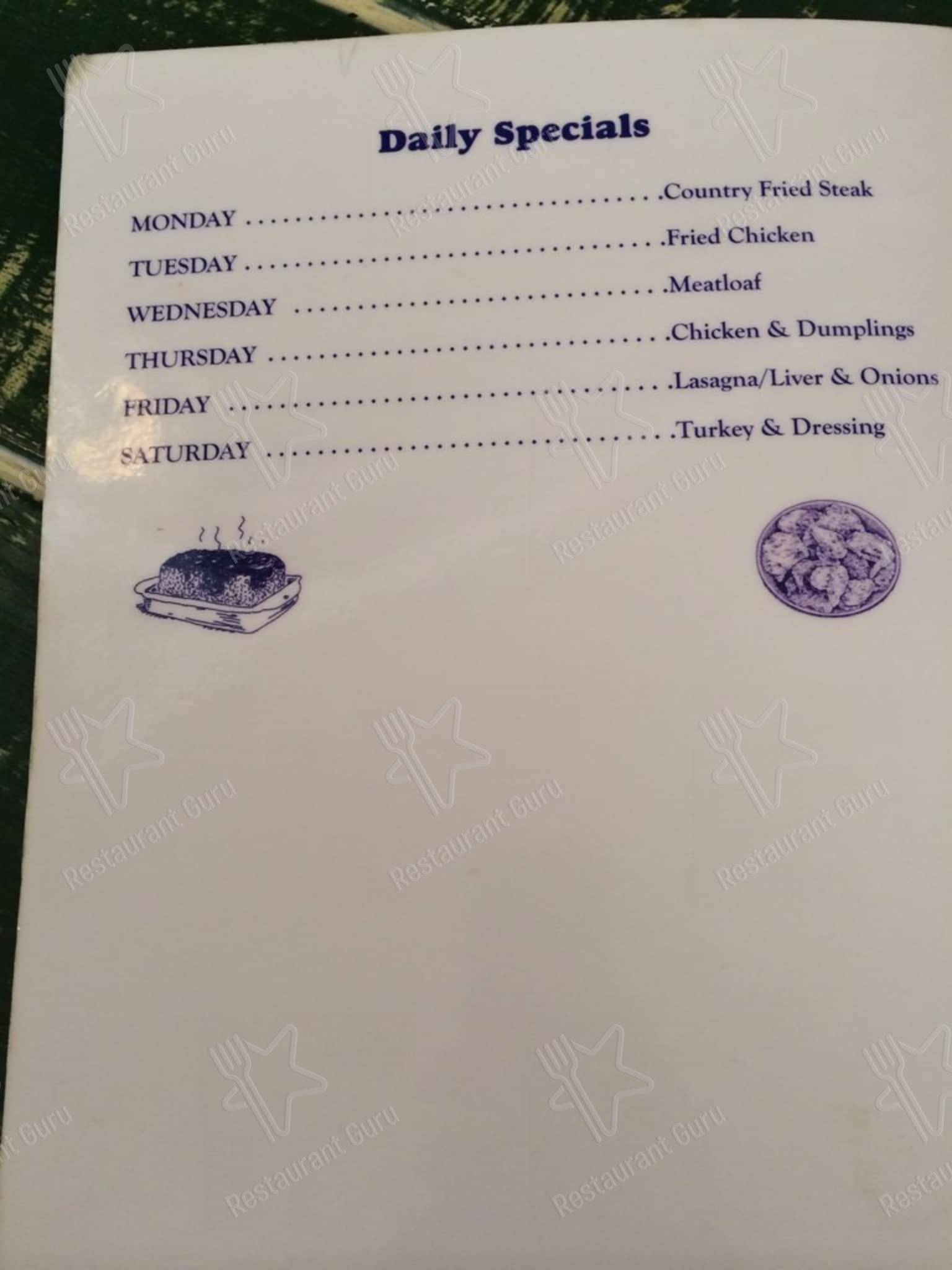 Menu at Mary's Kitchen restaurant, Fort Walton Beach, 99 Eglin Pkwy NE