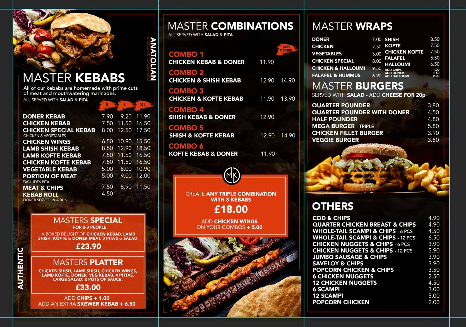 Menu at Master Kebabs BBQ, Gillingham