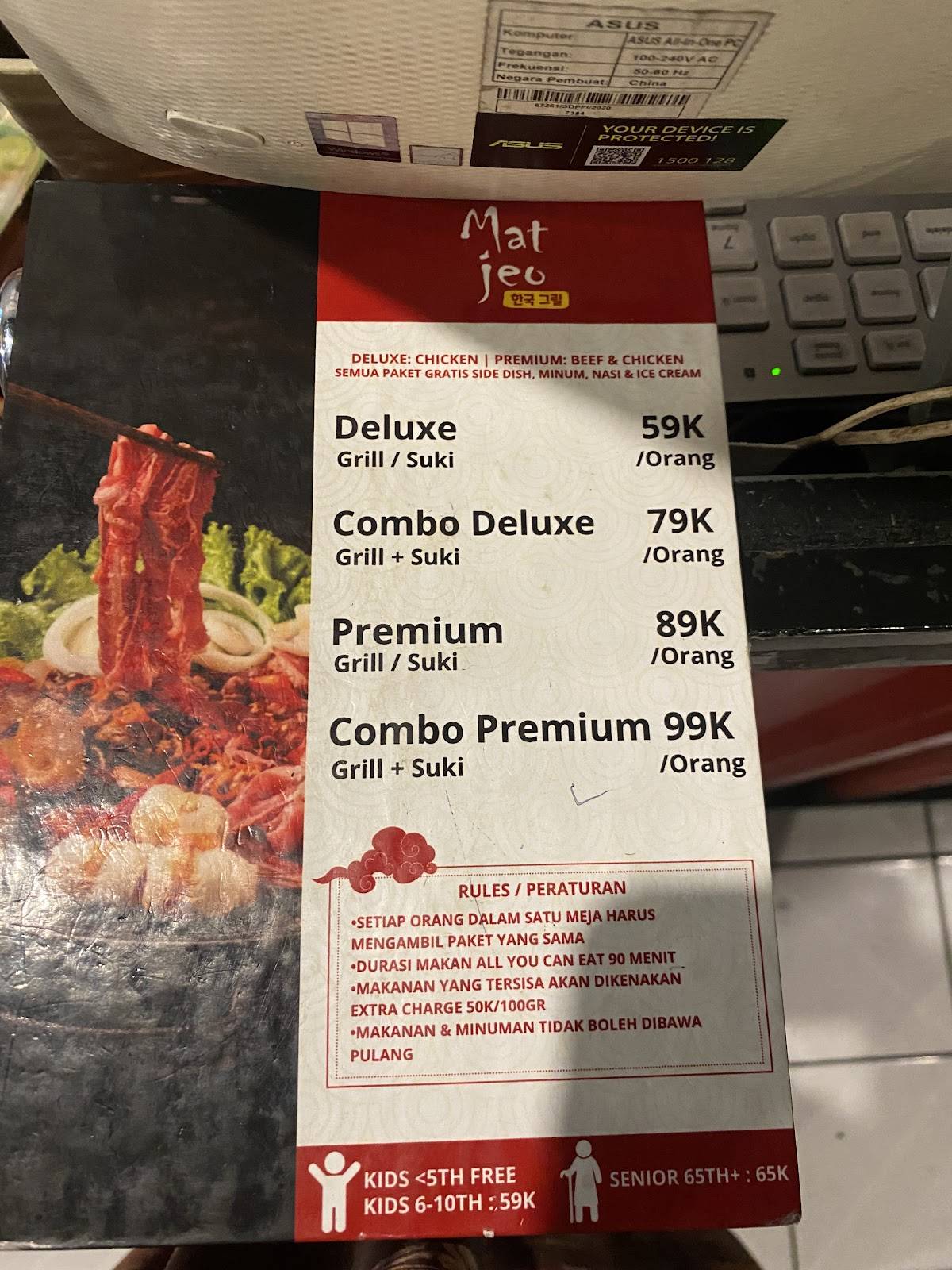 Menu at Matjeo Korean Grill All You Can Eat restaurant, Malang