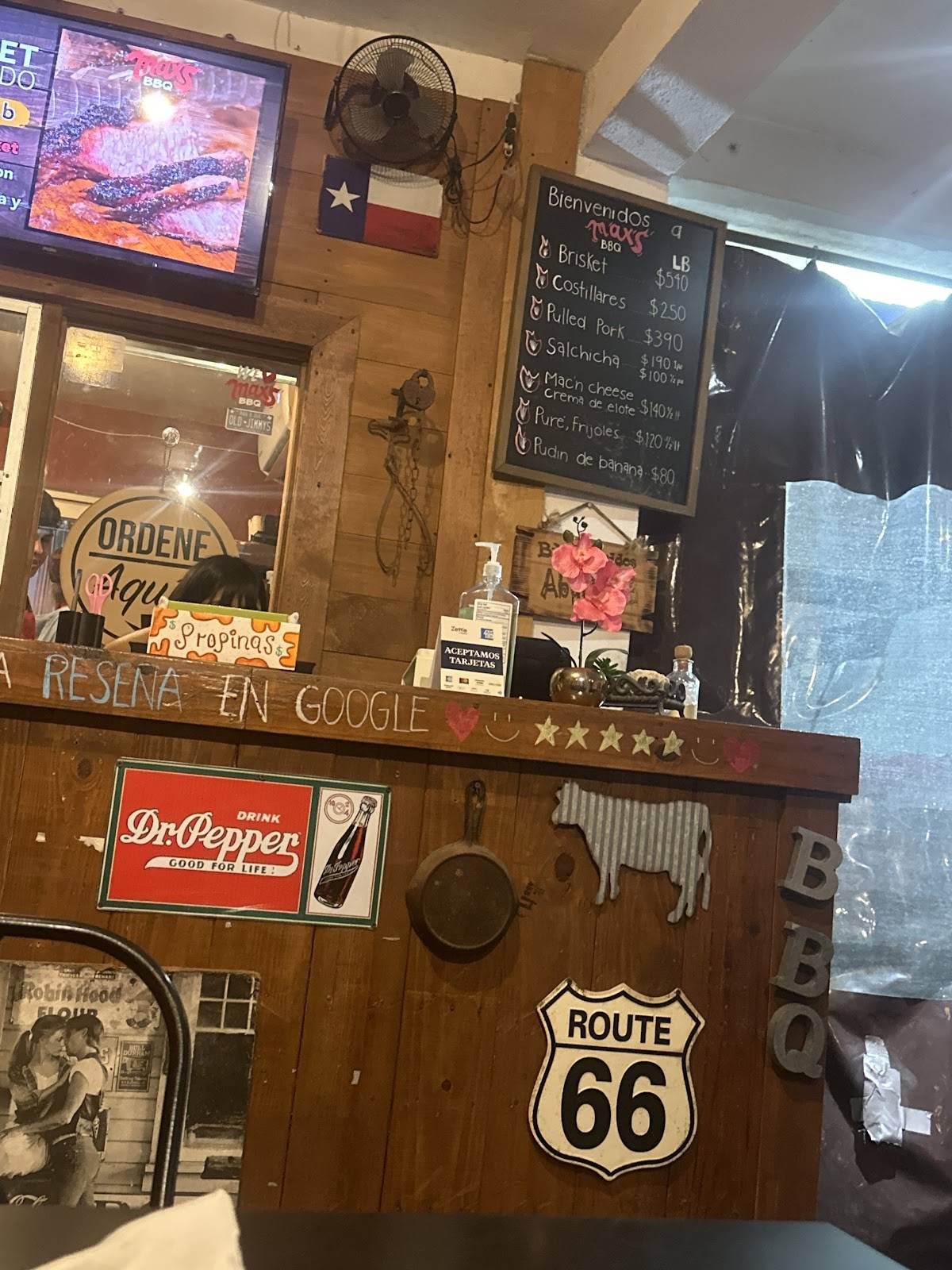 Carta de Max's BBQ Laredo, Nuevo Laredo
