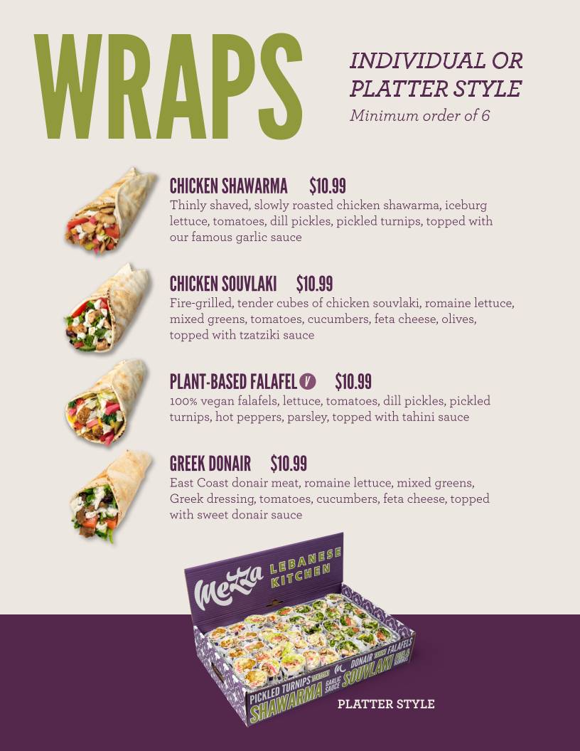 Menu at Mezza Lebanese Kitchen (Larry Uteck) restaurant, Halifax, 14 ...