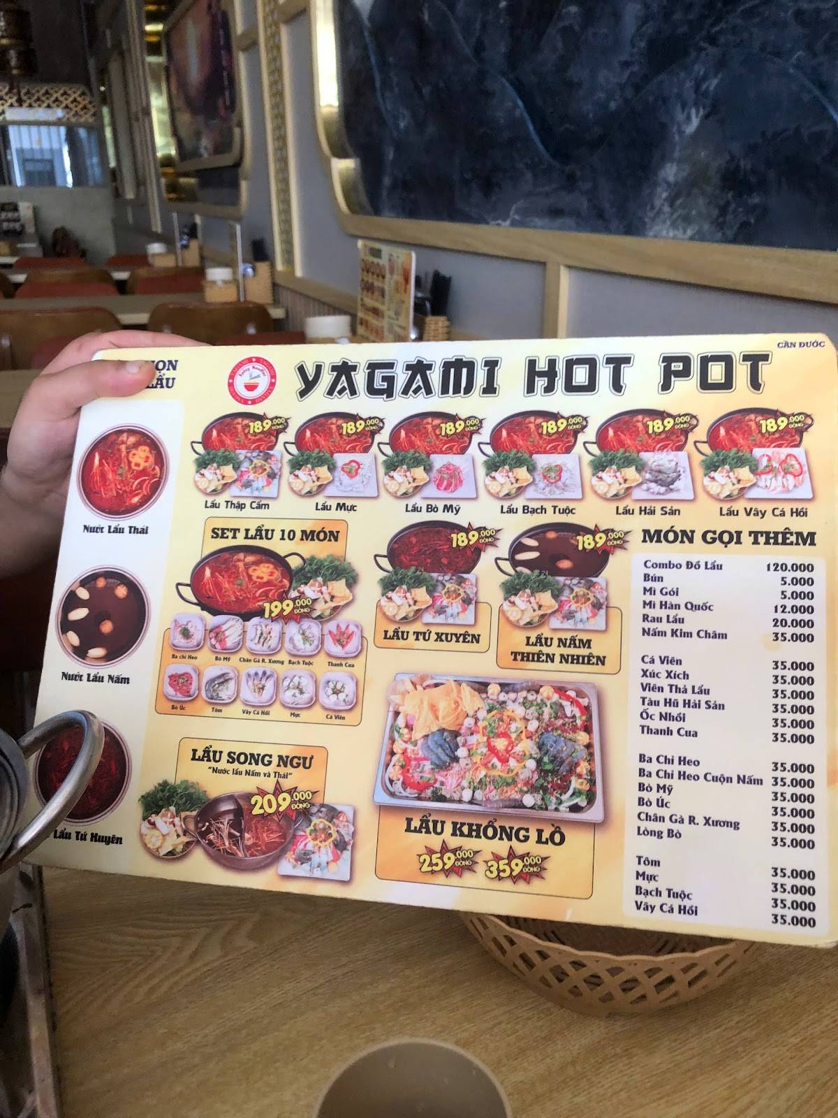 Carta del restaurante Mì cay Yagami Cần Đước Ẩm thực Lẩu Thái - Nhật ...