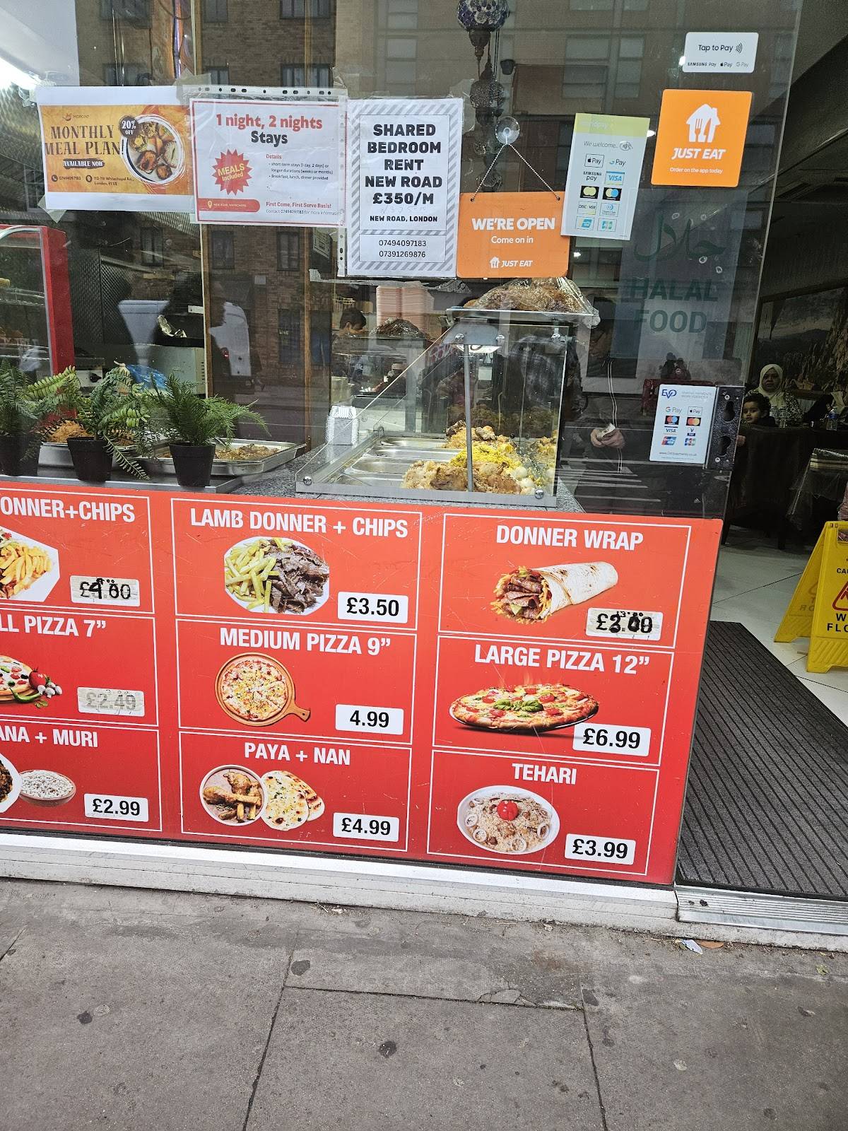 Menu at Midpoint restaurant, London, 112 Whitechapel Rd