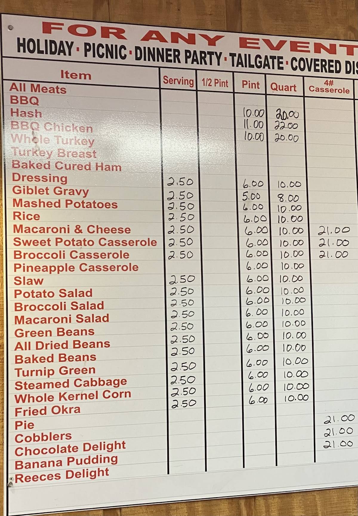 Menu at Midway BBQ, Buffalo