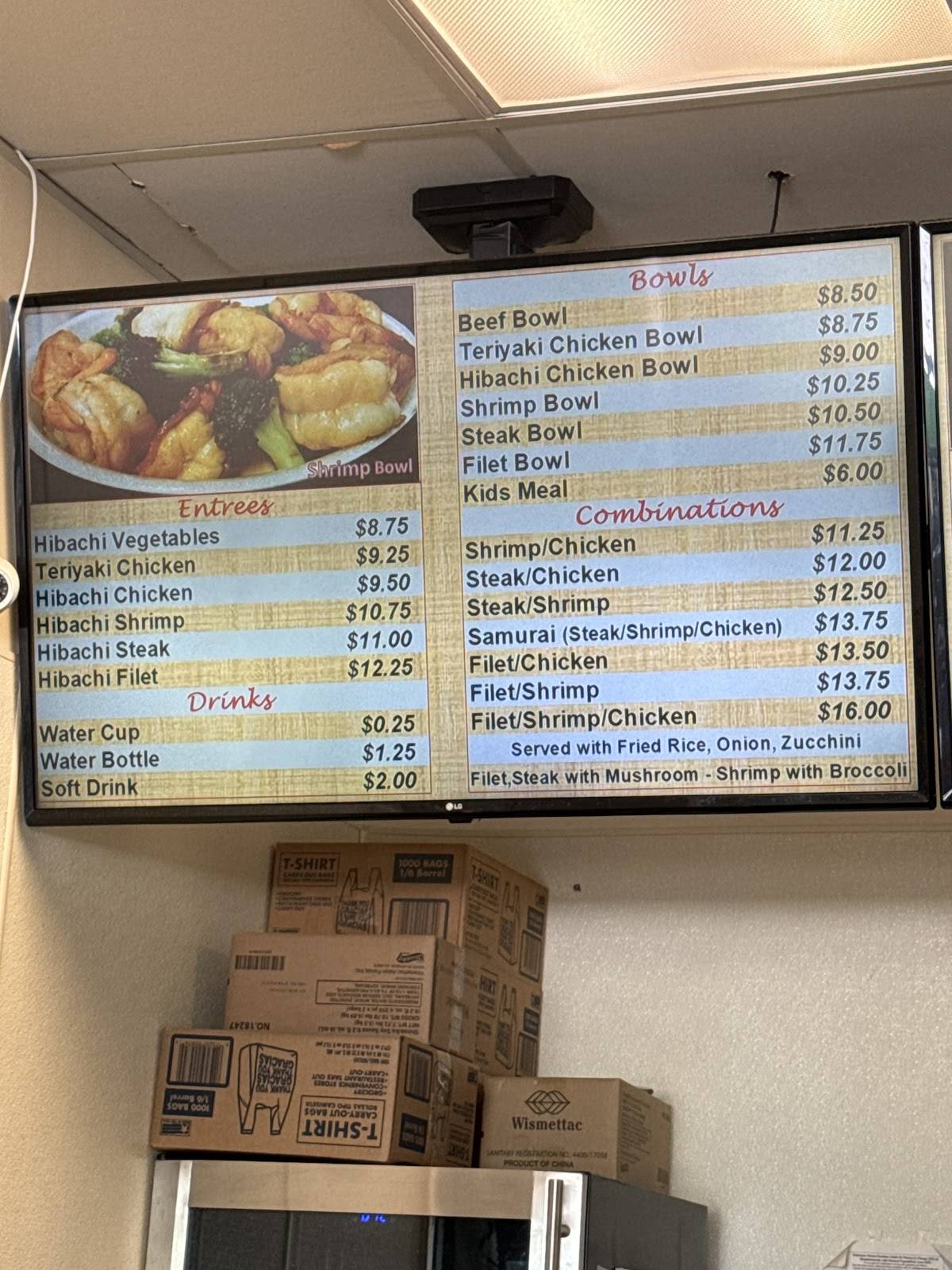 Menu at Mikoto Express restaurant, Fayetteville, Walter Reed Rd