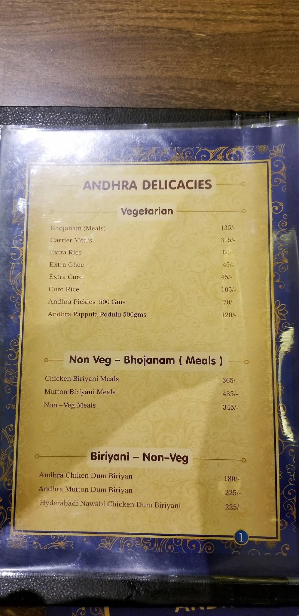 Menu at Miniature Resto Bar, Bengaluru