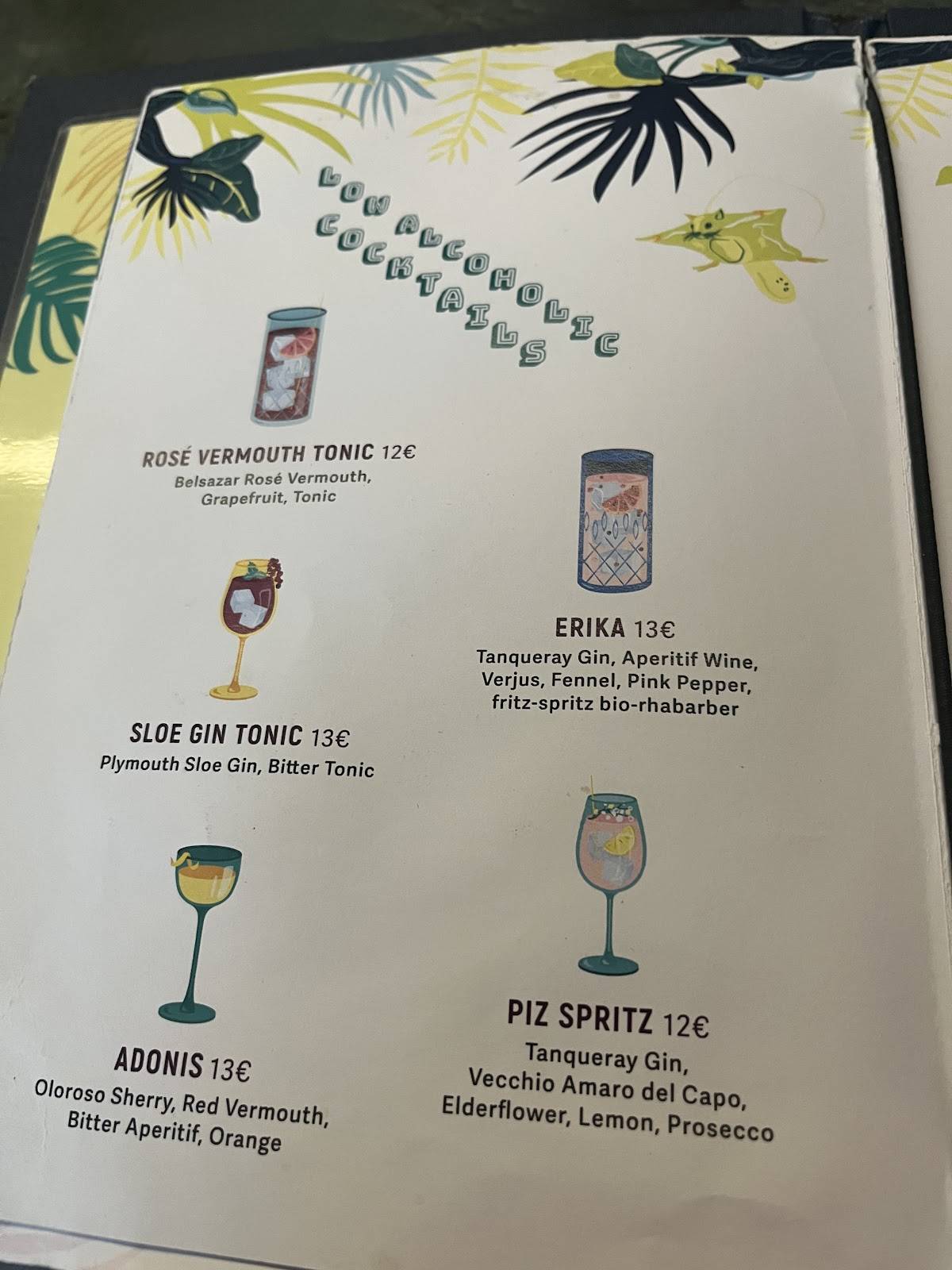 Speisekarte von Miranda Bar, Wien
