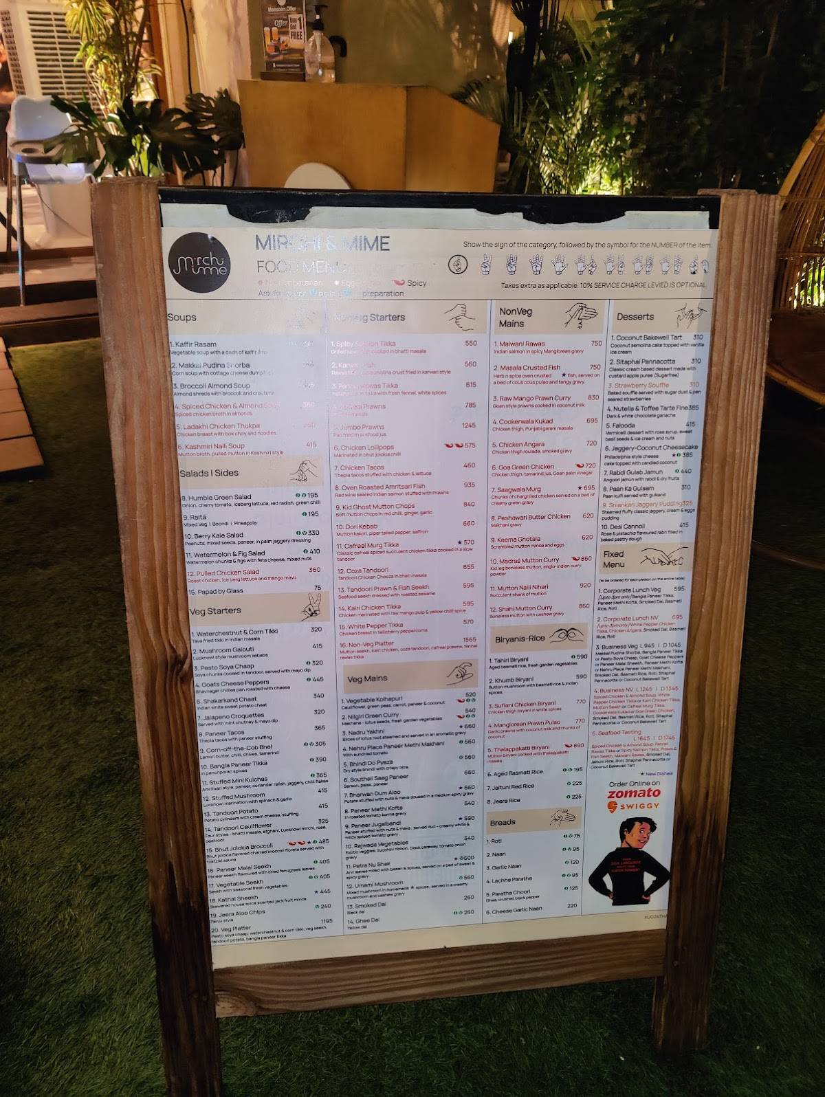 Menu at Mirchi & Mime Thane, Thane