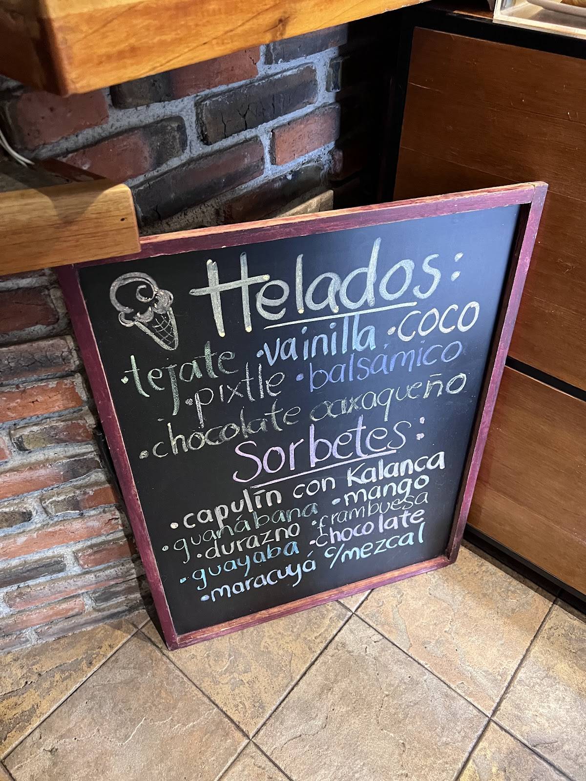 Menu at Mixtli restaurant, Mexico City, Parroquia 727