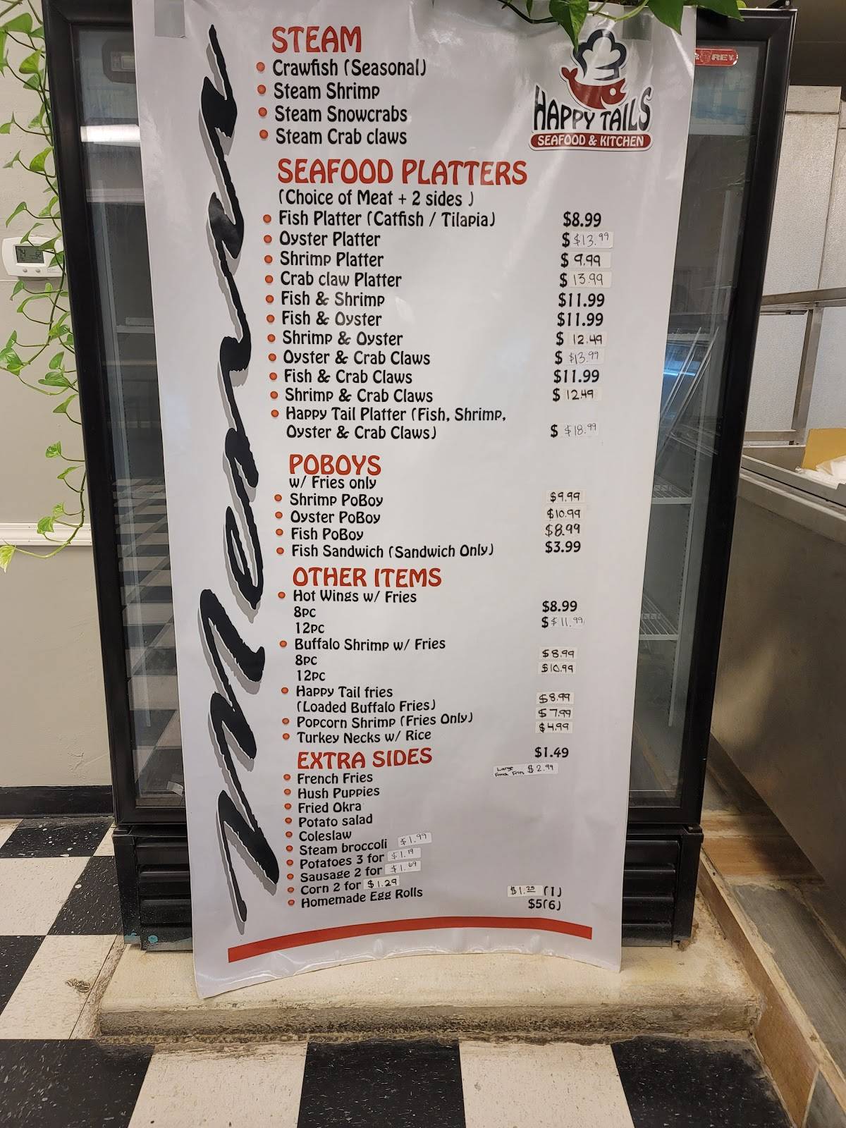Menu at HAPPY TAILS SEAFOOD restaurant, Mobile