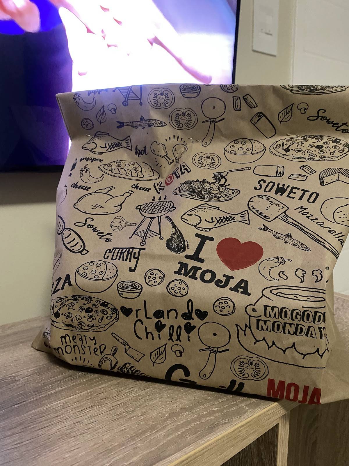 Menu at Moja Café restaurant, Sandton