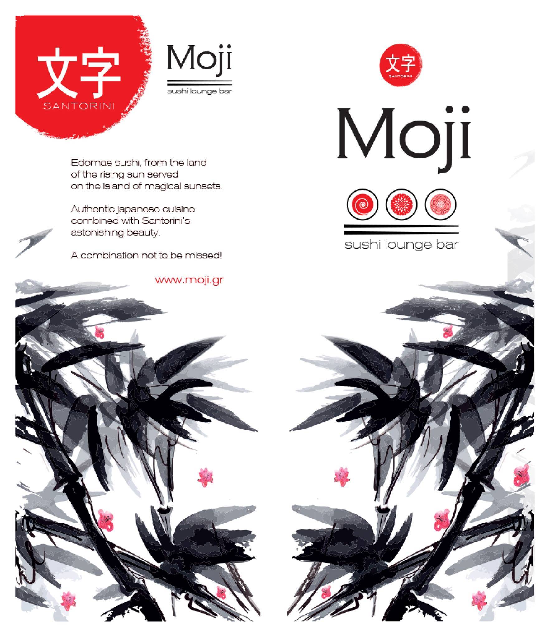 Menu at Moji Sushi, Thera