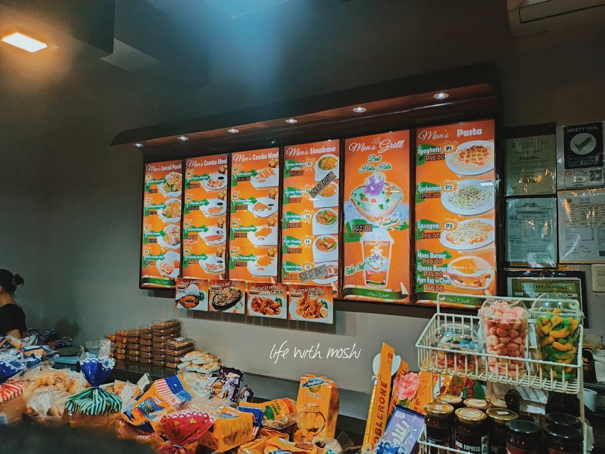 Menu at Mon's Grill Mahayag restaurant, Mahayag, Poblacion