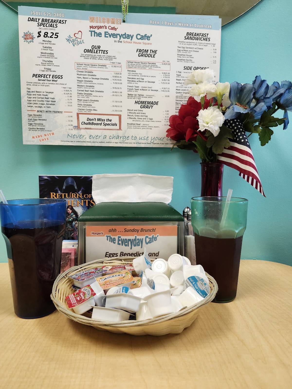 Menu at Morgan's Cafe, Port Charlotte, Kings Hwy # 216