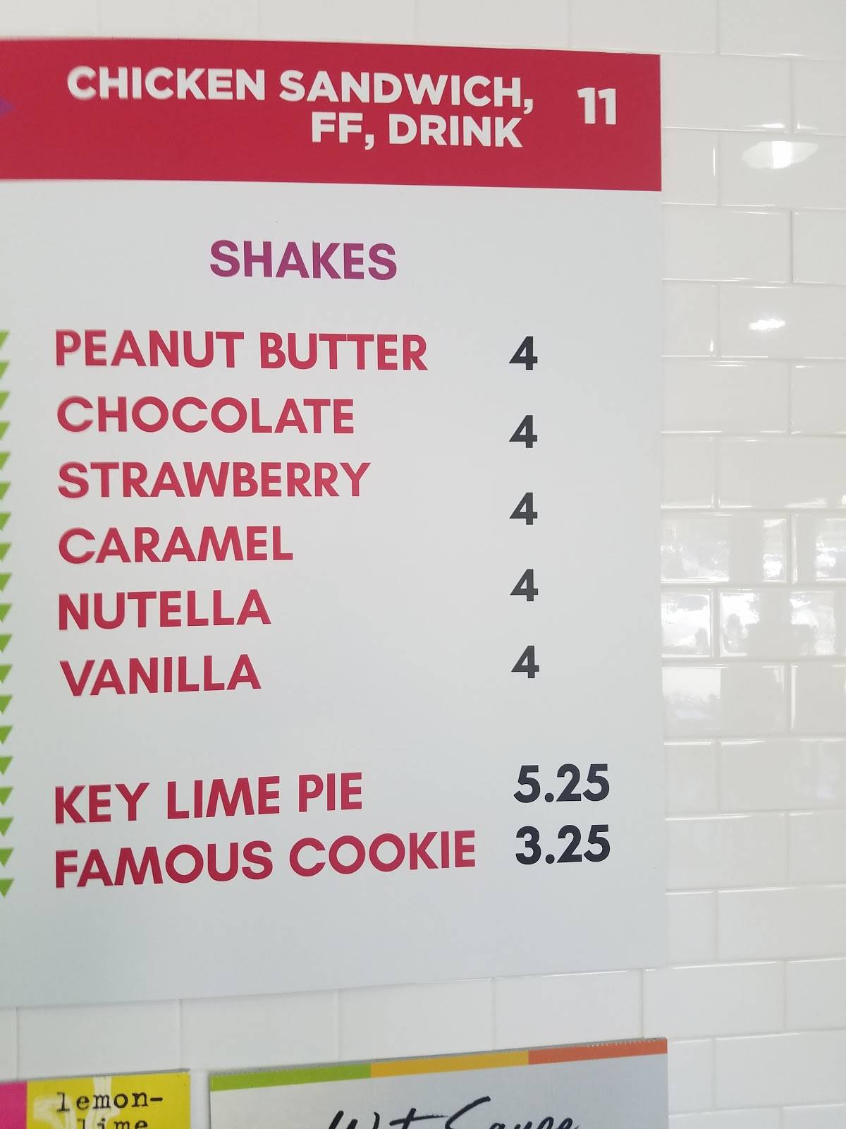 Menu at Mr Juicy restaurant, San Antonio
