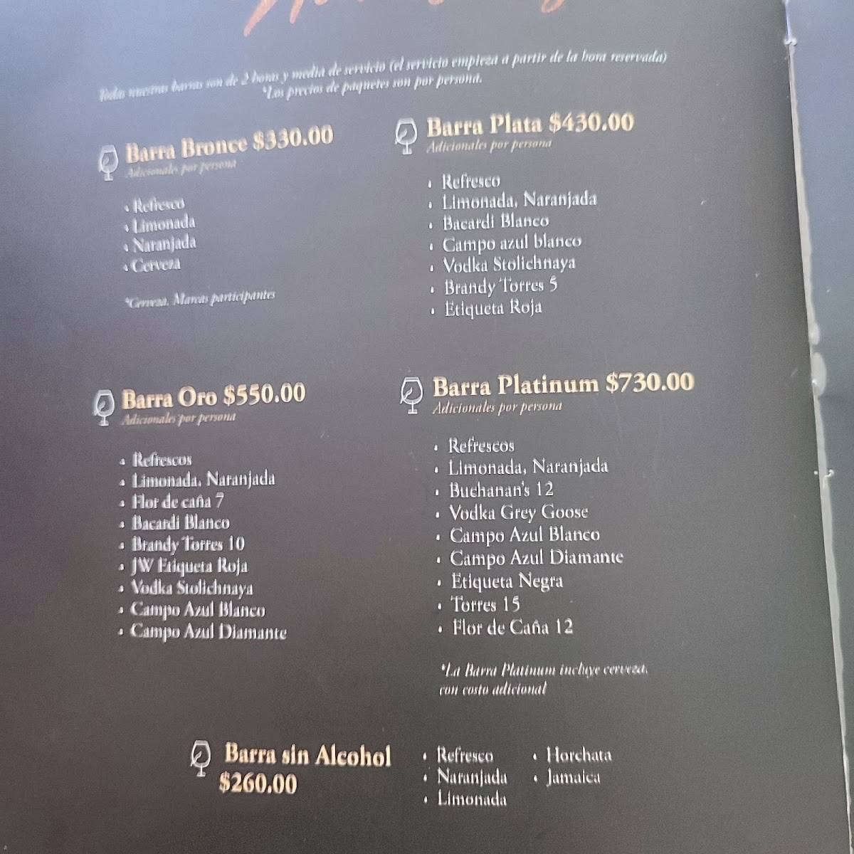 Carta del restaurante Mr. Pampas do Brasil, Leon
