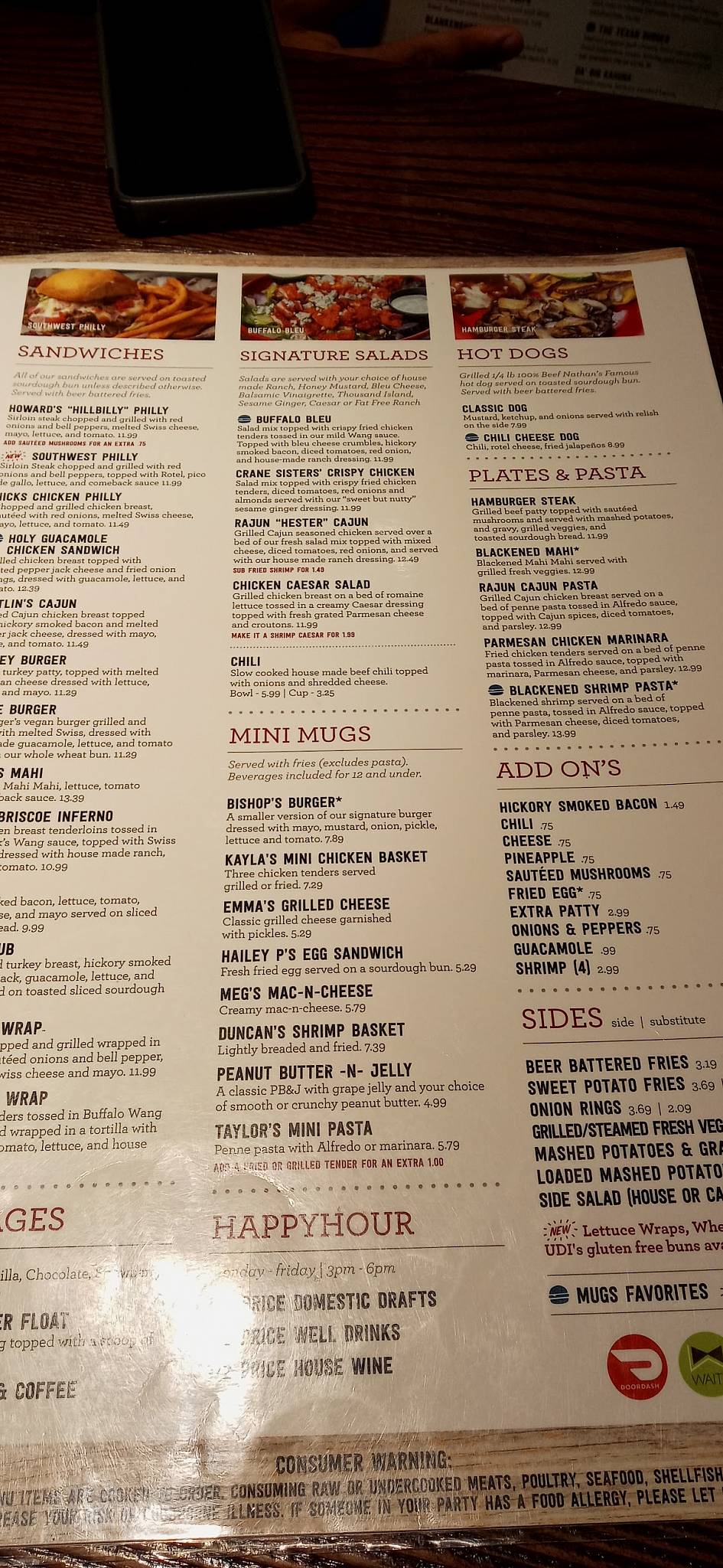 Menu at Mugshots Grill and Bar - Olive Branch, MS, Olive Branch
