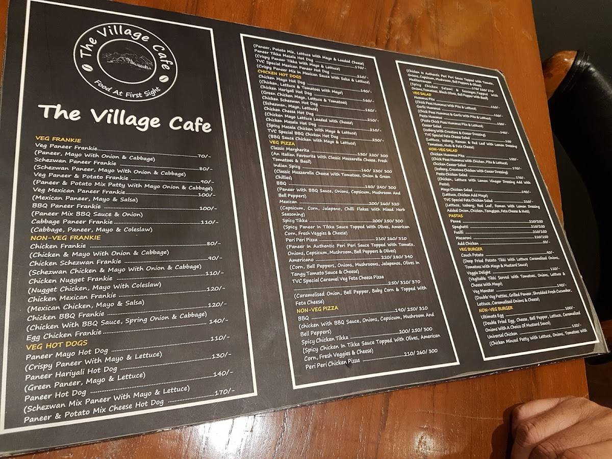 Menu at THE VILLAGE CAFE, Mumbai, A-4 148 Ajeet Bld