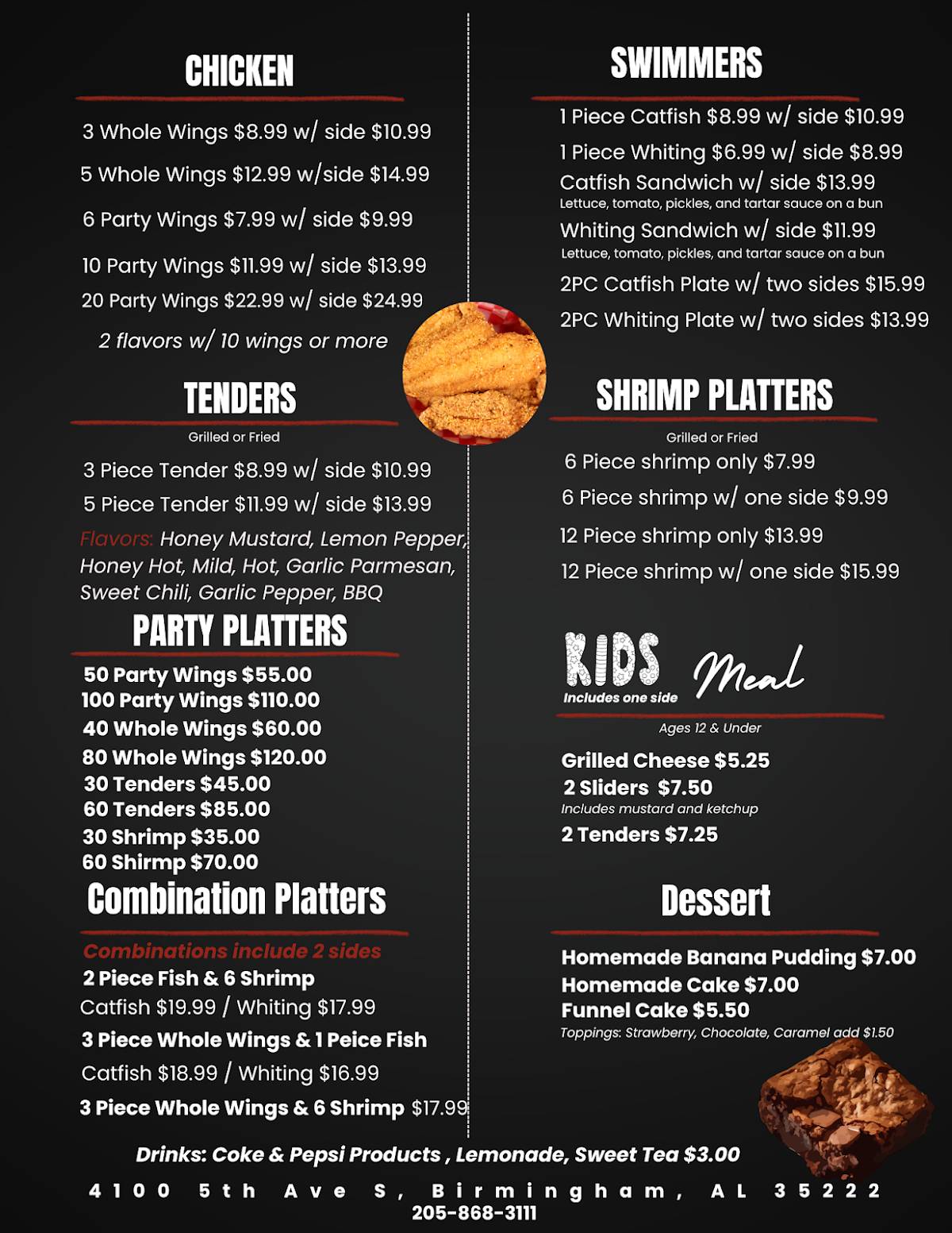 Carta del pub y bar Munchie's on 5th, Birmingham