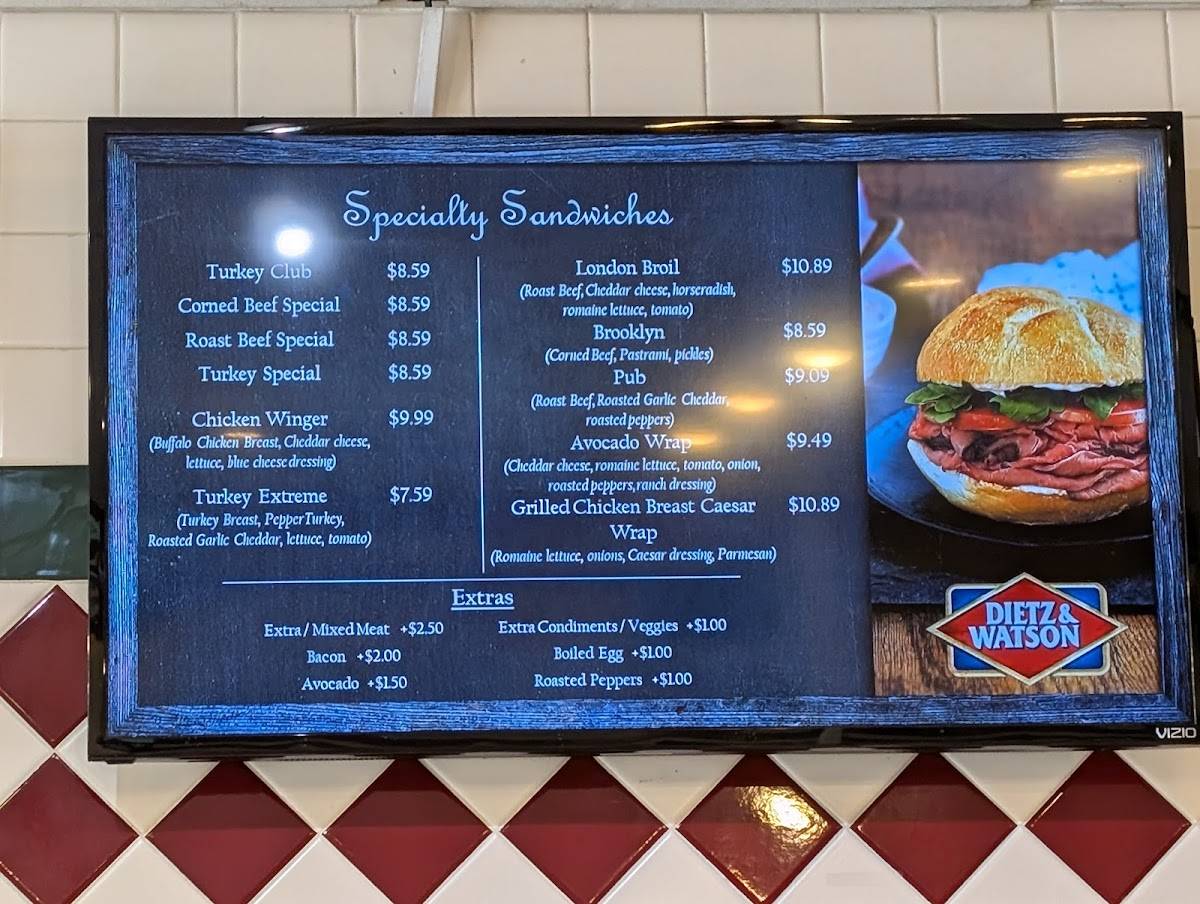 Menu at Museum Deli restaurant, Philadelphia, 333 Spring Garden St