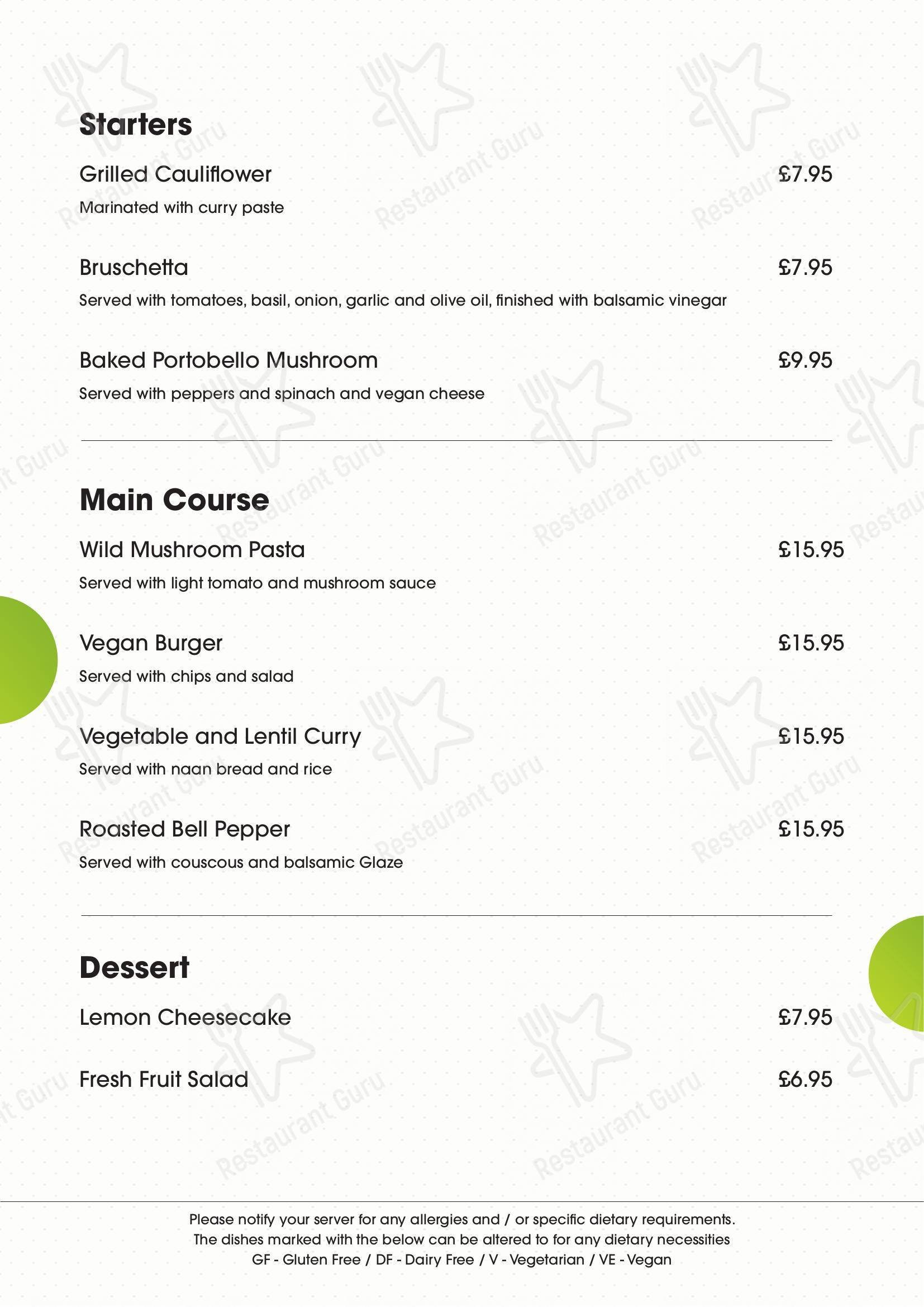 Menu at Muthu Belstead Brook Hotel pub & bar, Ipswich