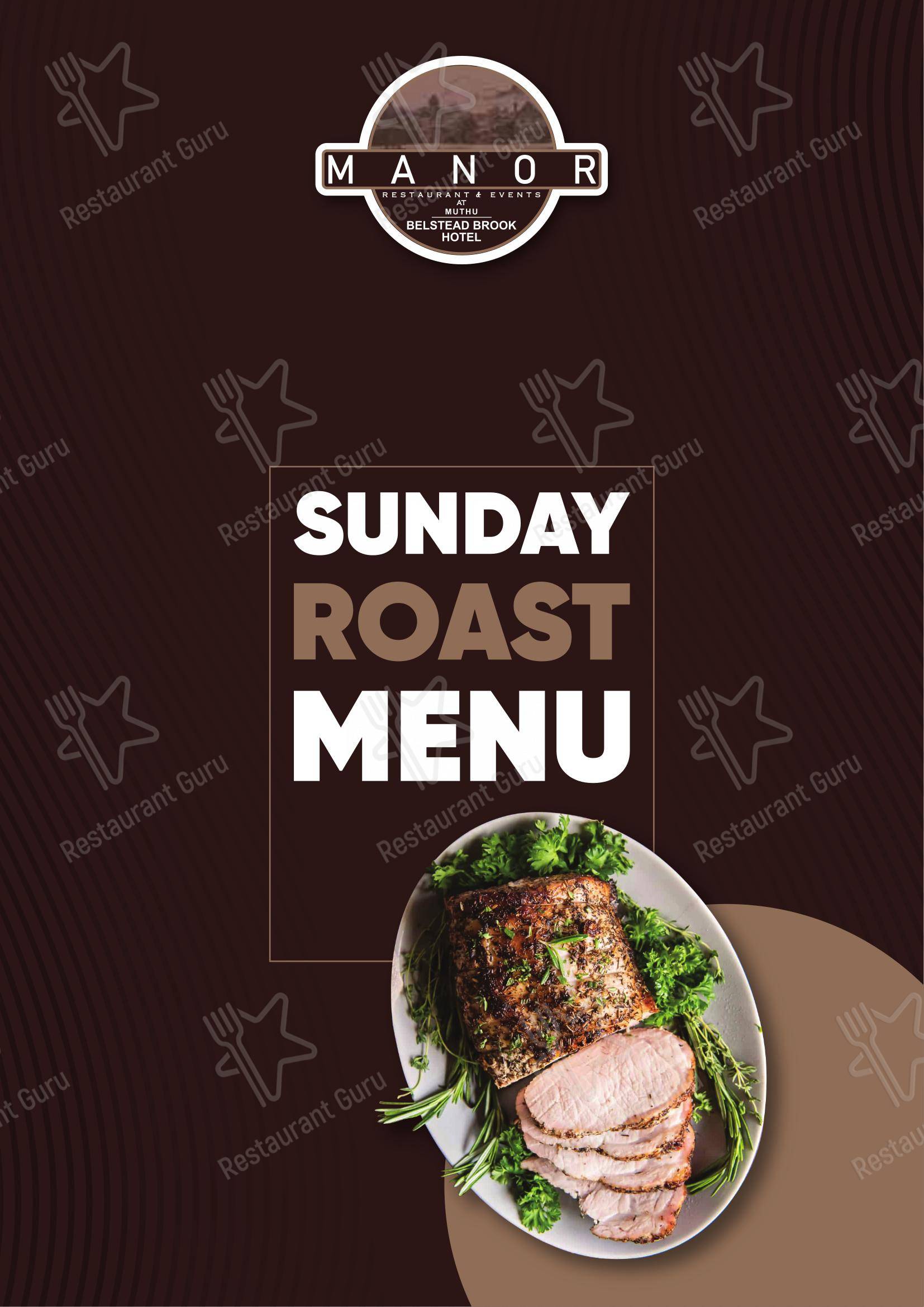 Menu at Muthu Belstead Brook Hotel pub & bar, Ipswich