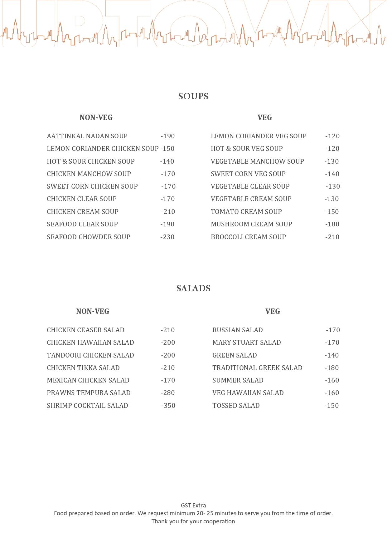 Menu at N M R'S UPTOWN, Palakkad, Coimbatore Rd