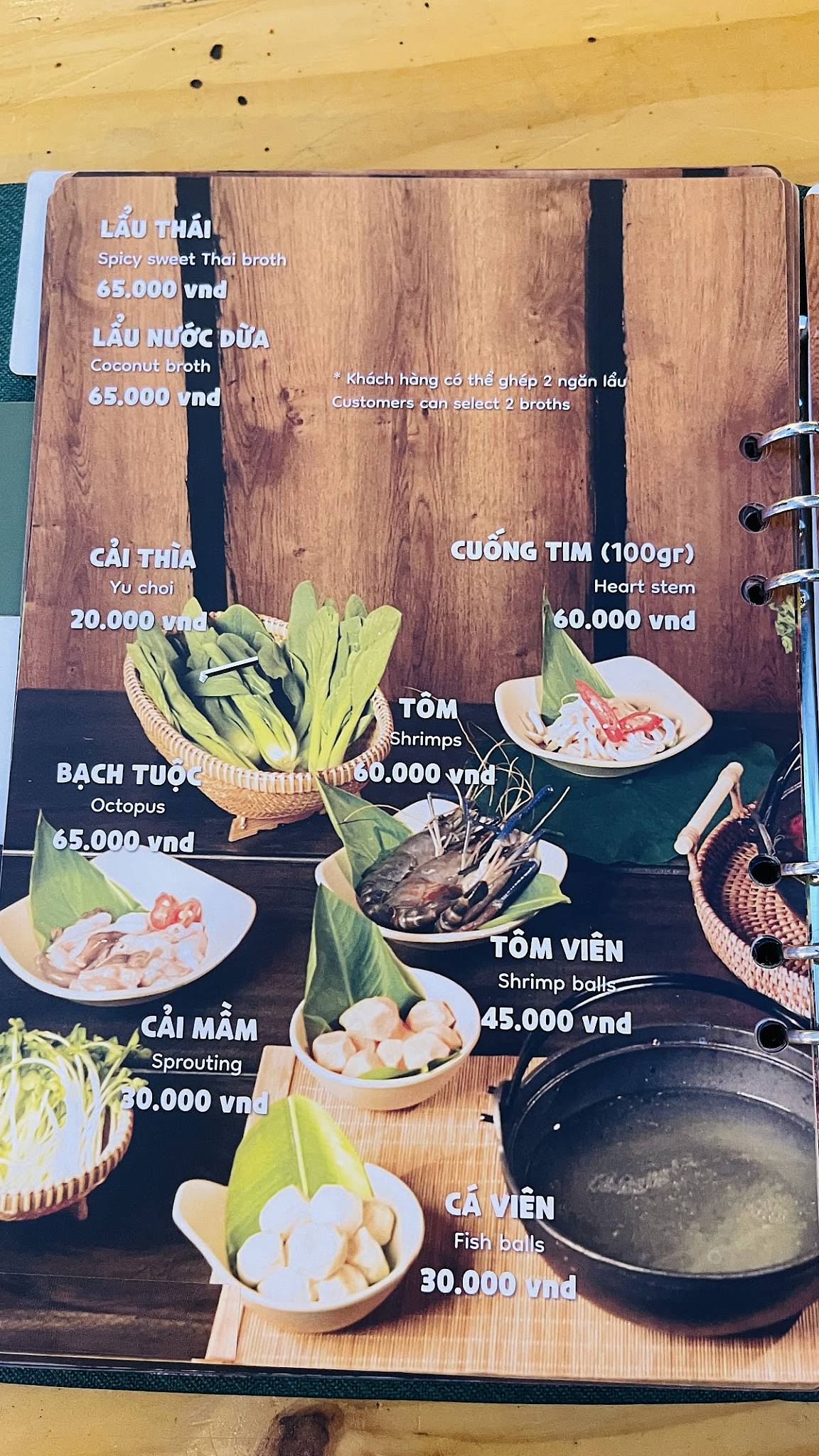 Menu at NONG - Farm To Grill restaurant, Ho Chi Minh City