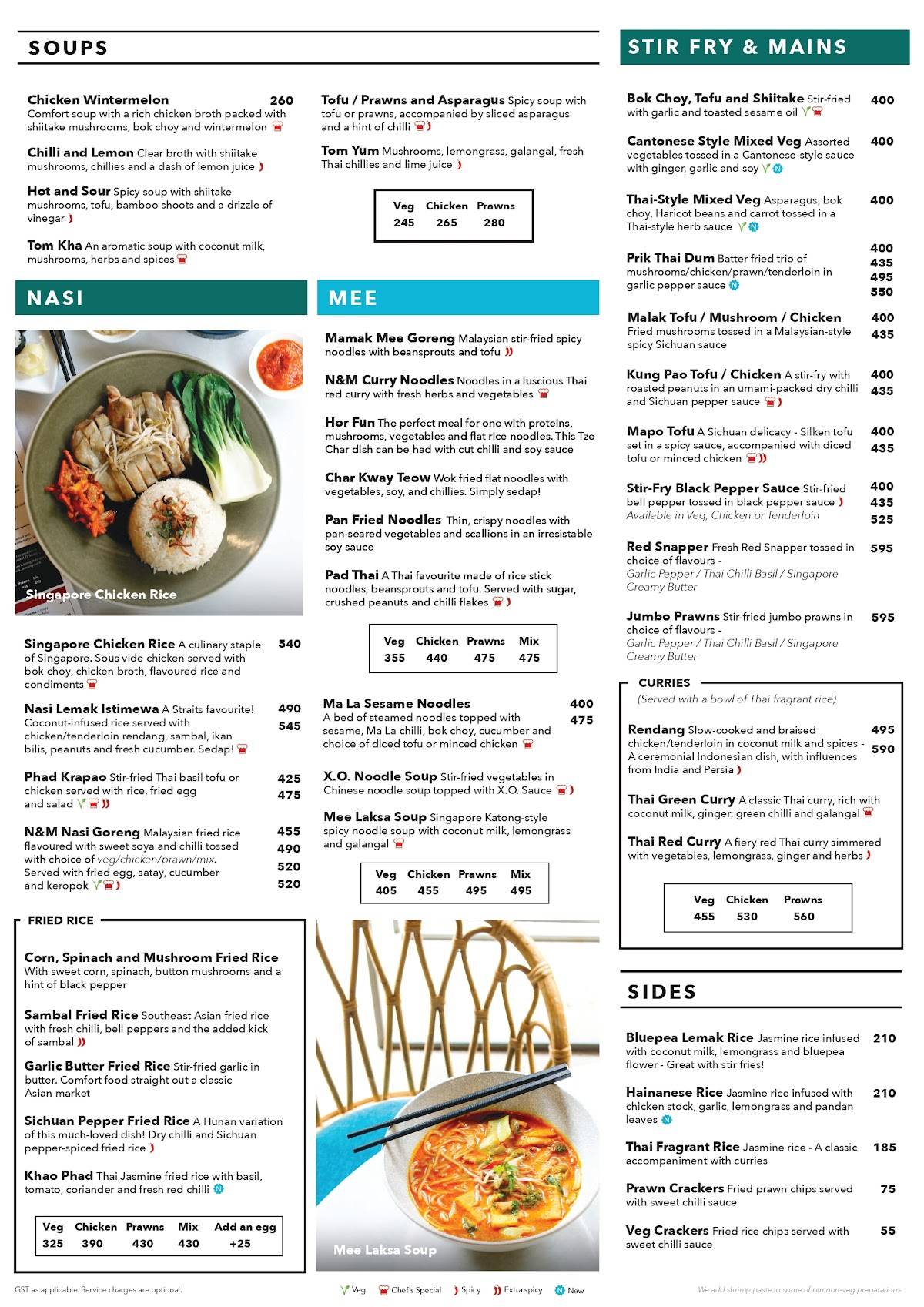 Menu at Nasi and Mee - Kochi, Kochi