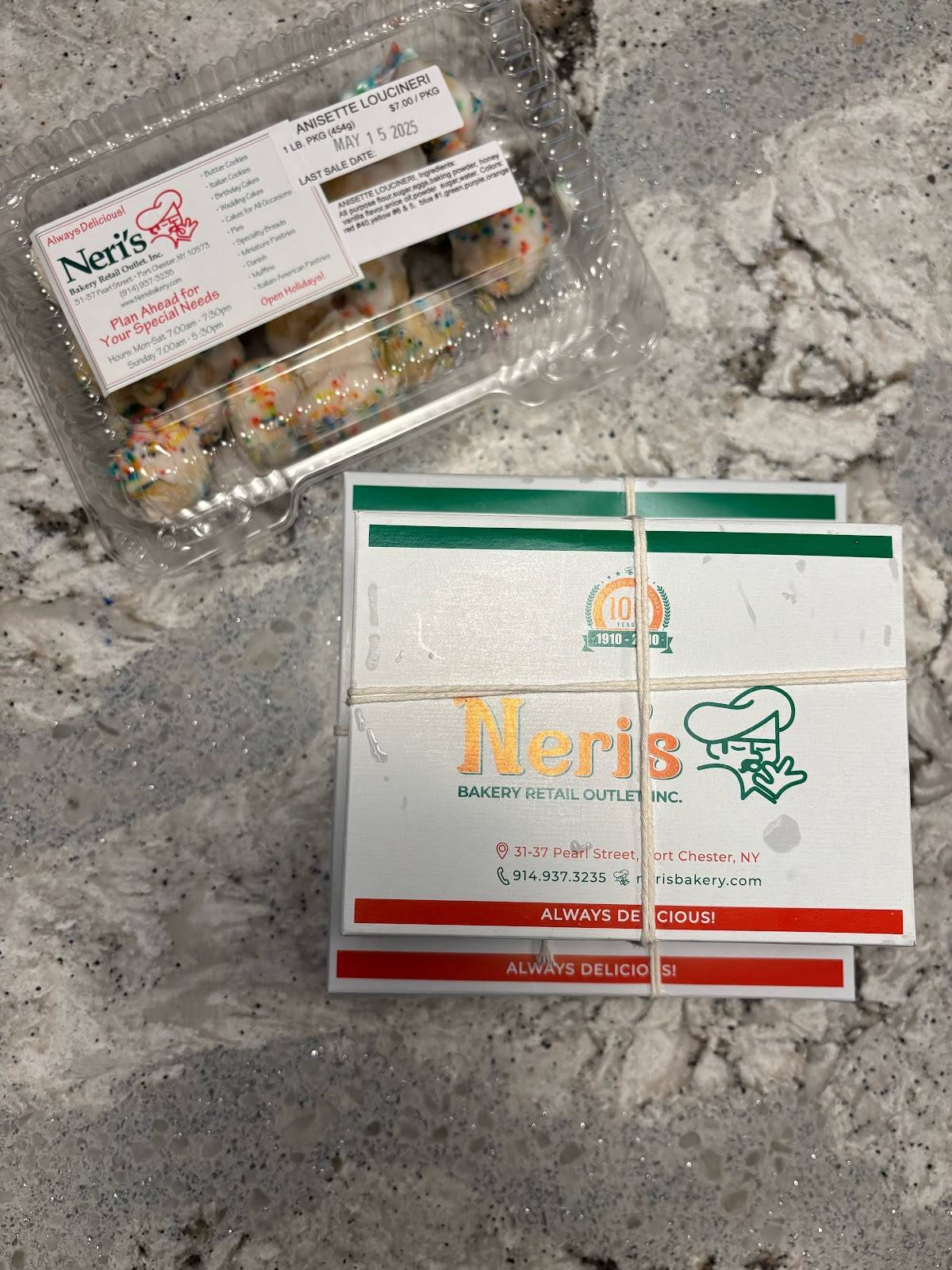 Menu at Neri's Bakery Products Inc, Port Chester