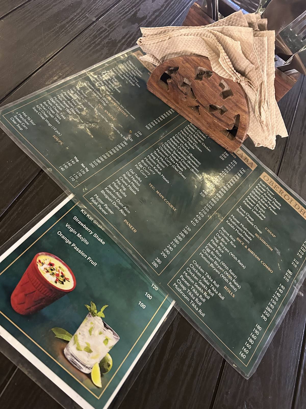Menu at Oberoi Dhaba malviya nagar, New Delhi