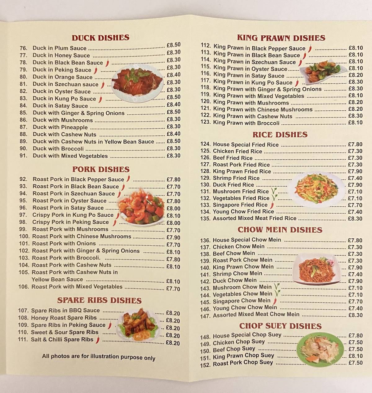 Menu at New Garden Chinese Takeaway restaurant, Bristol