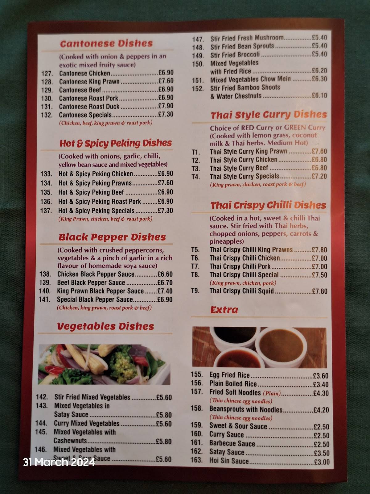 Menu at New Ying Wah Chinese takeaway fast food, Plymouth
