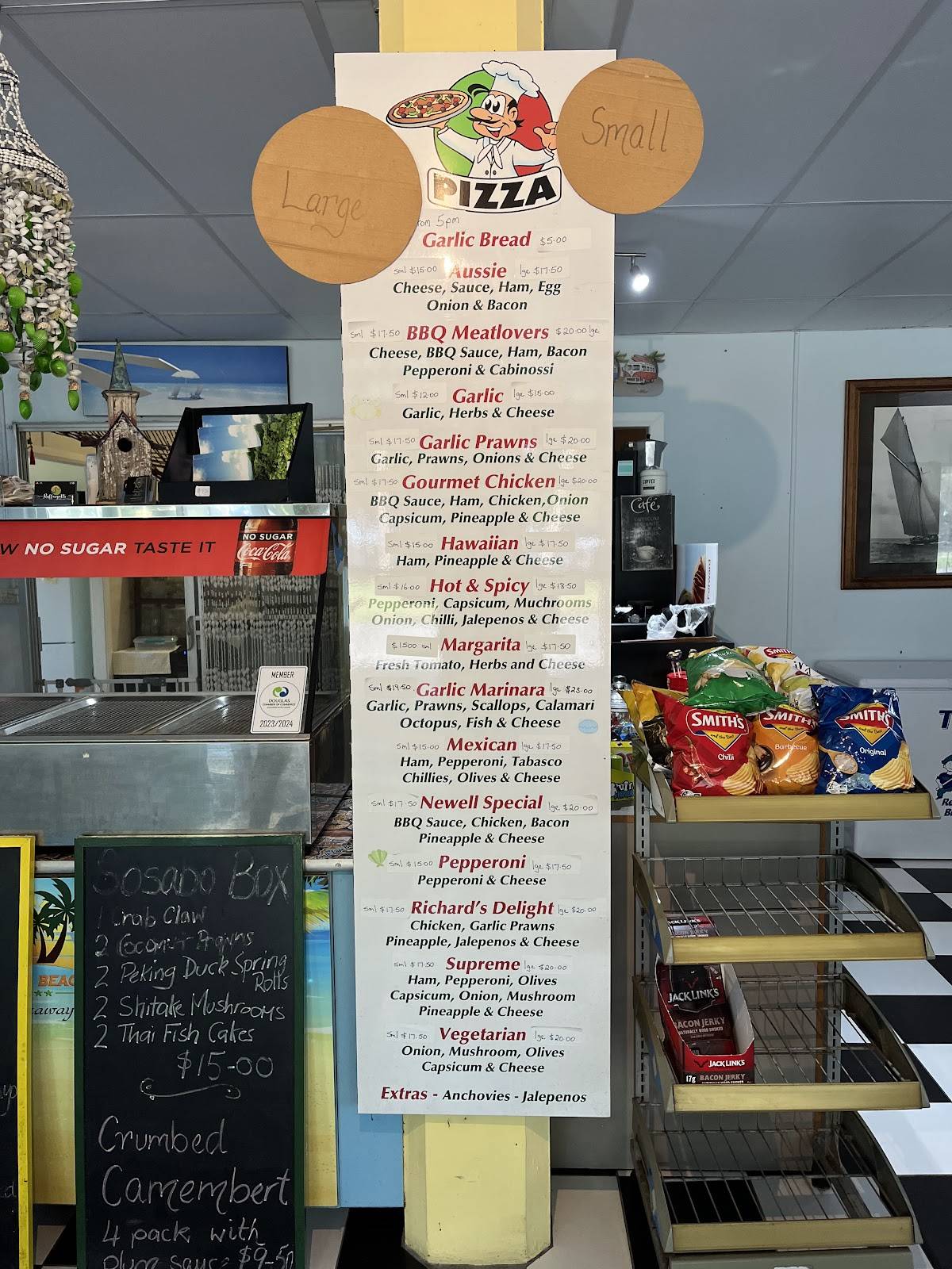 Menu at Newell Beach Takeaway and Cafe, Newell