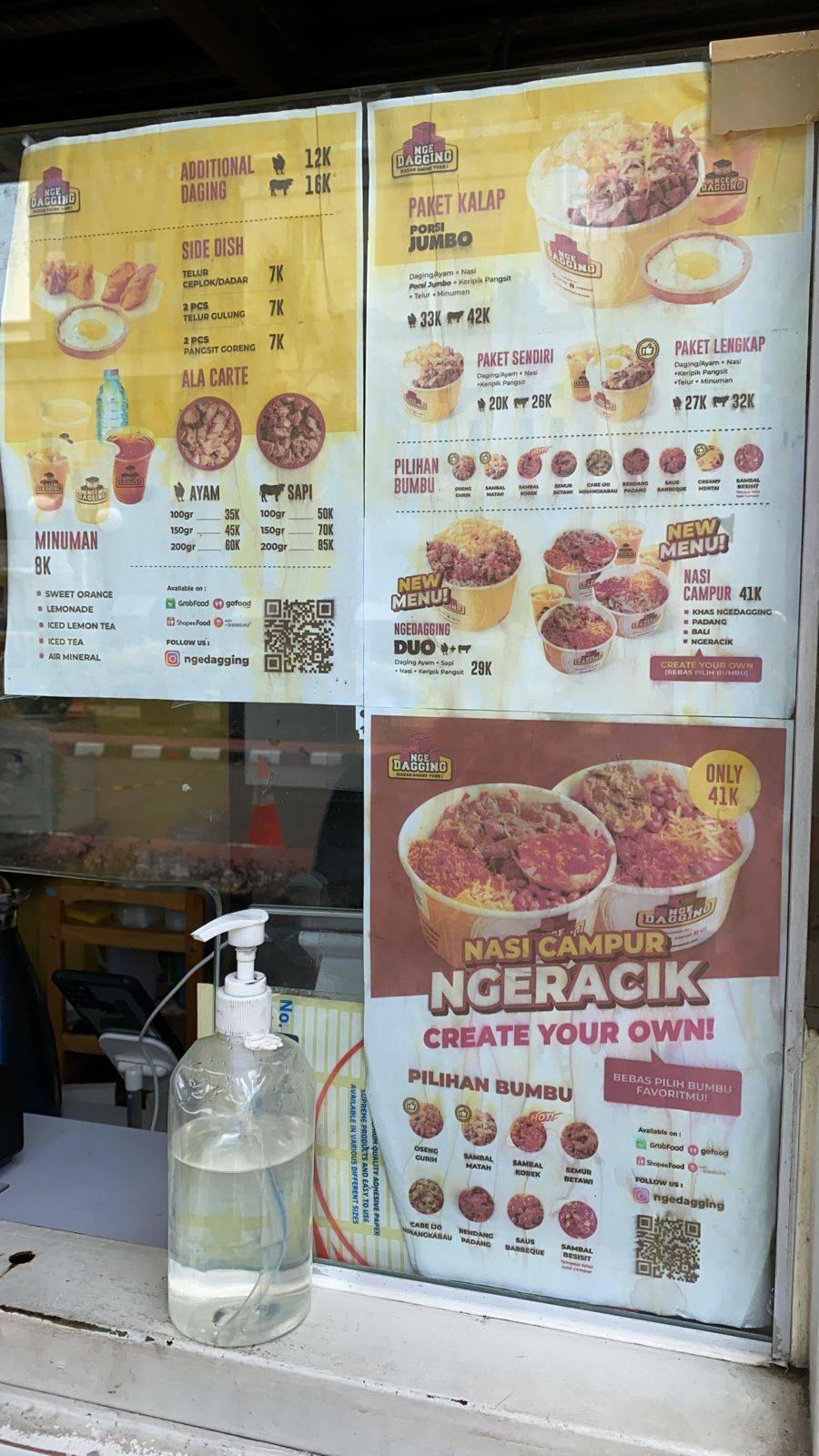 Menu at Ngedagging - Kemenkeu - Pasar Baru, Central Jakarta