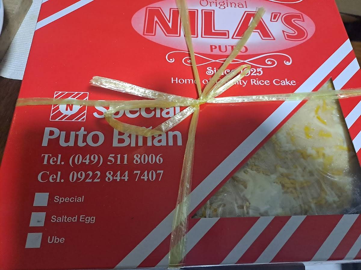 Menu at Nila's Puto Biñan MSR restaurant, Biñan