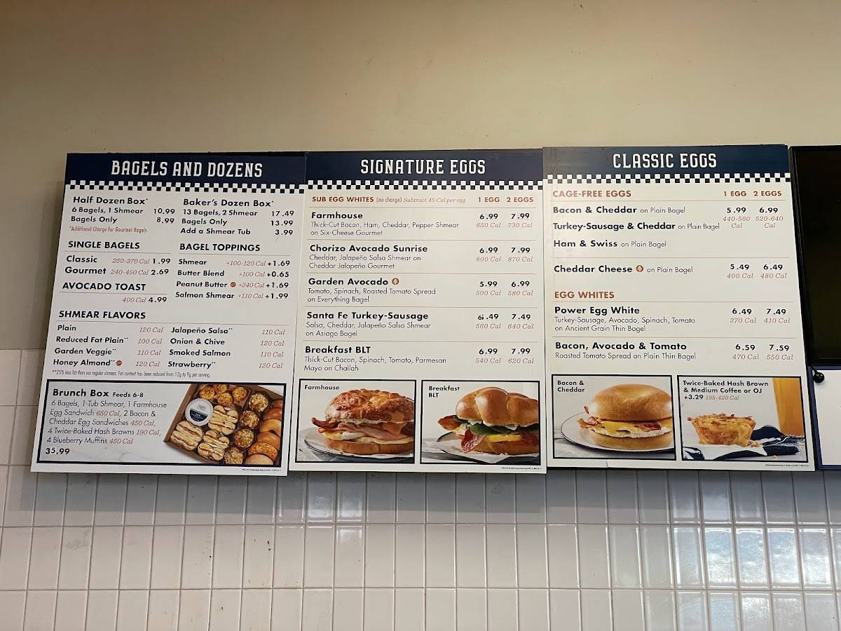 Menu at Noah s NY Bagels restaurant San Francisco Sloat Blvd