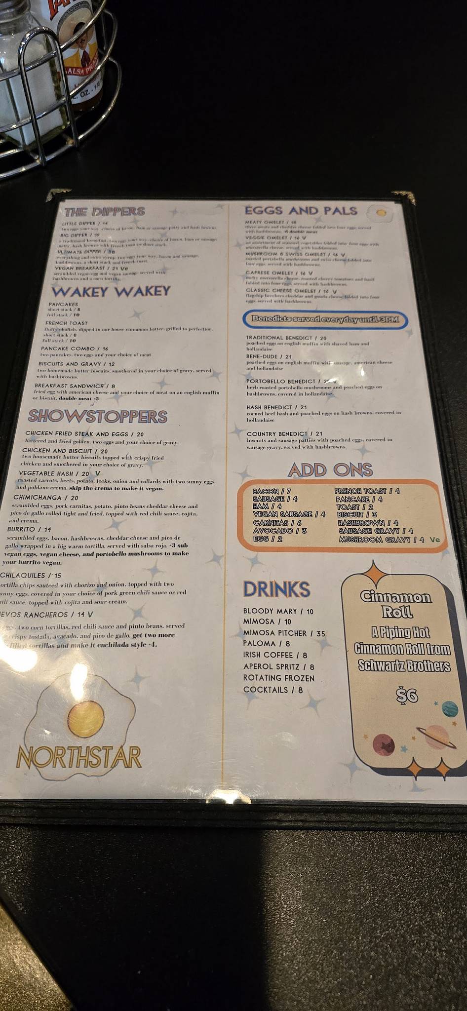 Carta del pub y bar North Star Diner, Seattle