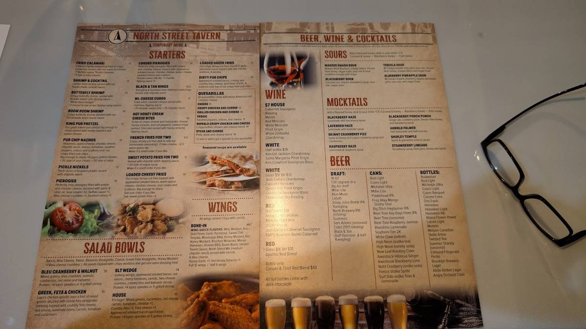Menu at North Street Tavern pub & bar, Endicott