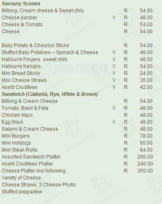 Carta del restaurante Not Bread Alone Sandton, Sandton, 95 Protea Rd