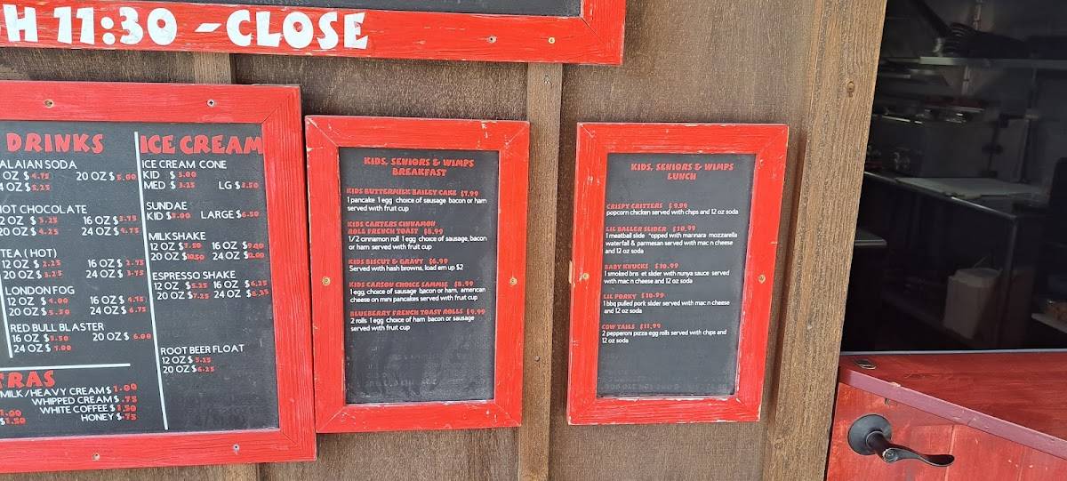Menu at Not Doug’s Country Kitchen and Espresso restaurant, USA