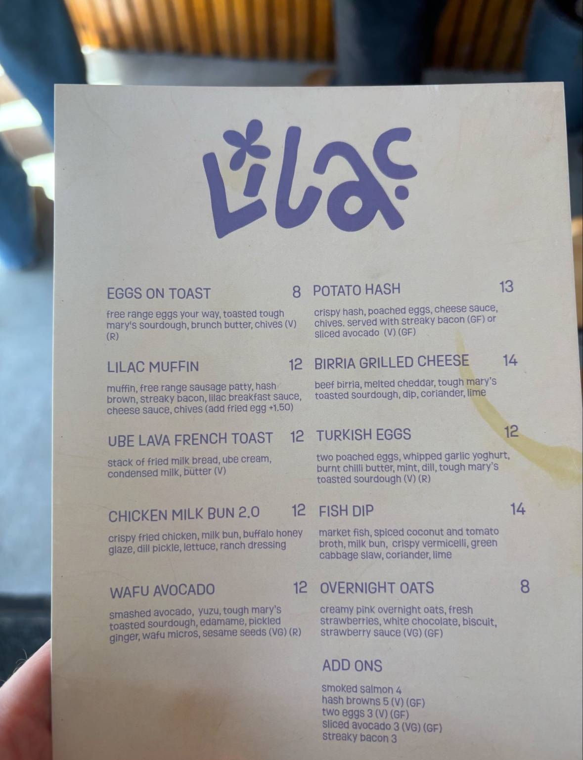 Menu at Specialty Coffee & Eatery cafe, Nottingham