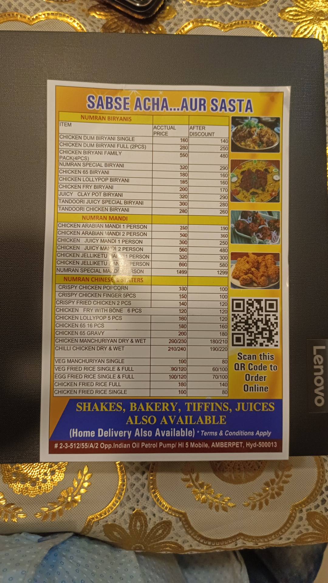 Menu at Numran family fine dining restaurant : The real taste of ...