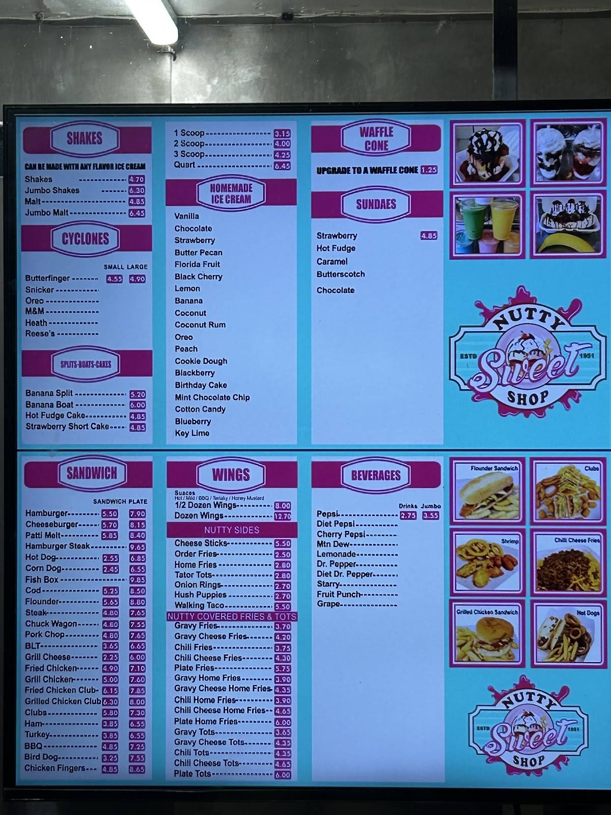 Menu at Nutty Sweet Shop desserts, Anderson, E River St