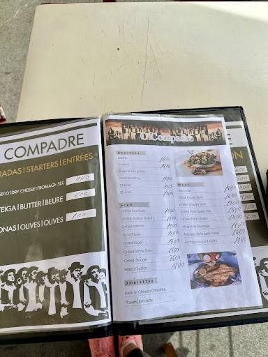 Menu em O Compadre restaurante, Lisboa